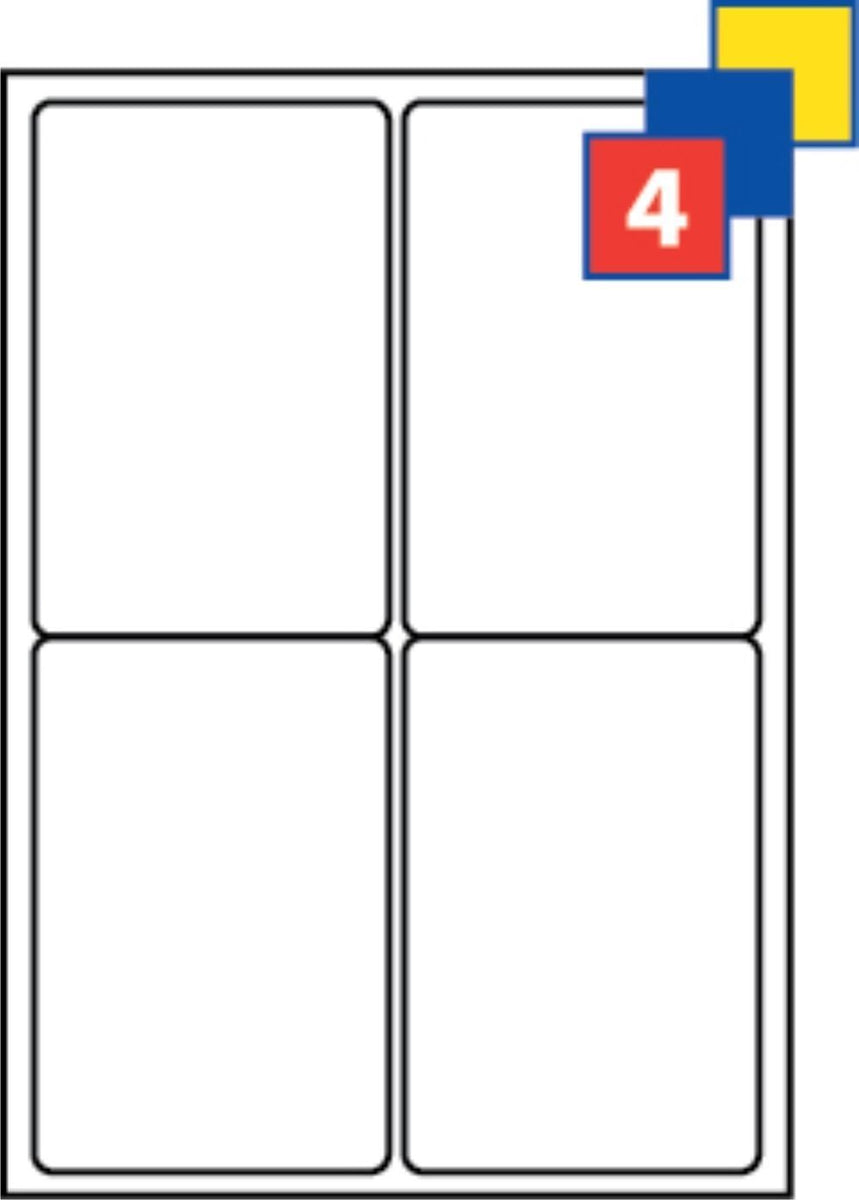 4 Label Per A4 Page Sticky Laser Address Labels - (99.1 x 139mm) – TGL ...