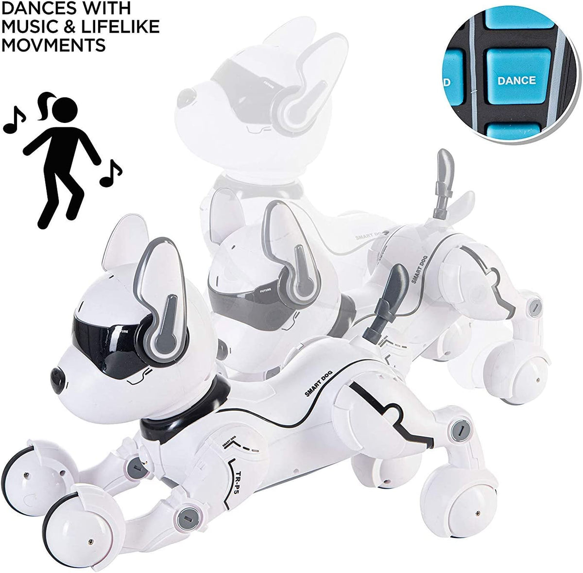 Remote Control Robot Dog Toy for Kids, Interactive & Smart Dancing to ...